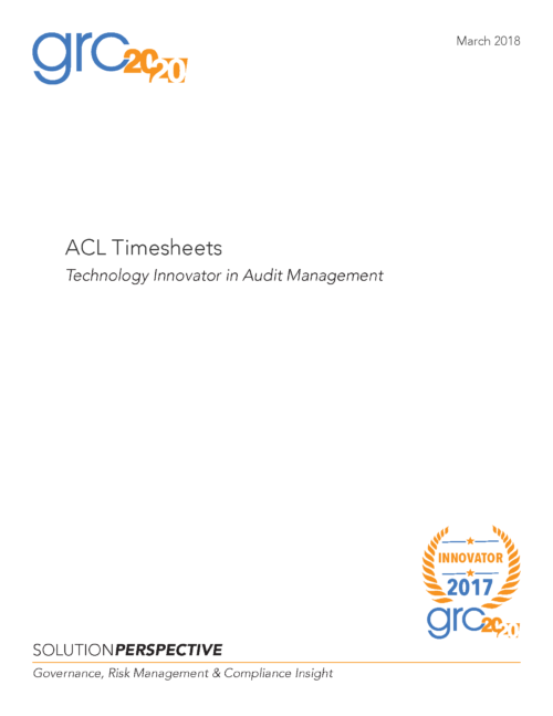 ACL Timesheets | GRC 20/20 Research, LLC