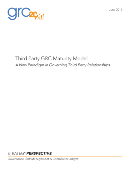 Third Party GRC Maturity Model | GRC 20/20 Research, LLC