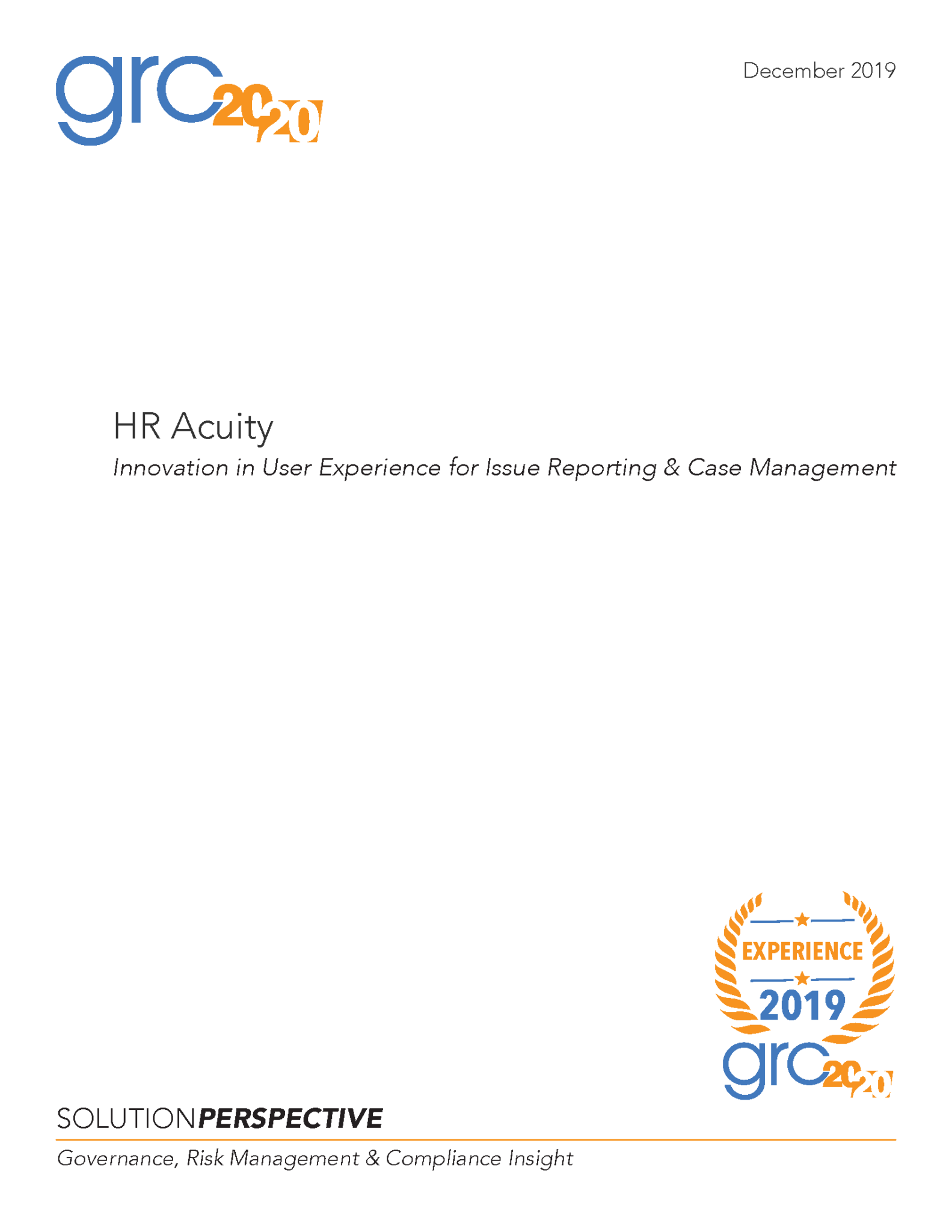 HR Acuity | GRC 20/20 Research, LLC