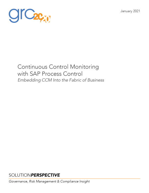 Continuous Control Monitoring with SAP Process Control | GRC 20/20 ...