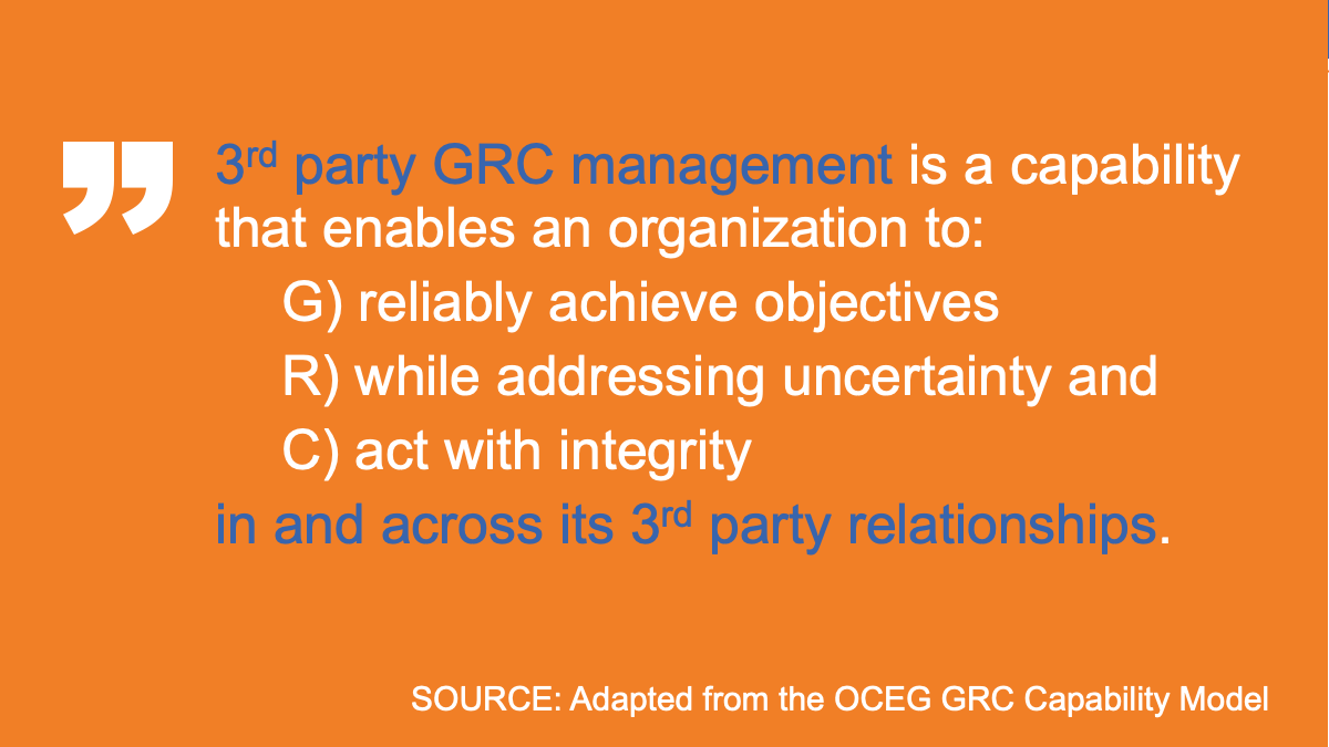 Defining Third-Party GRC Management | GRC 20/20 Research, LLC